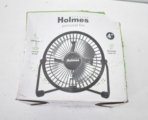 Holmes 4" USB Powered Adjustable Head Personal Desk Fan Black 32510033 ...