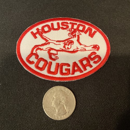 UH University of Houston Cougars vintage embroidered iron-on patch 3” x ...