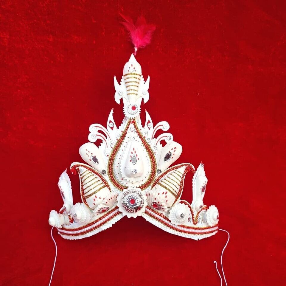 BENGALI Wedding Topor and Mukut Special Topor Patashir Red For bride ...