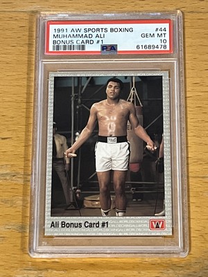 1991 AW Sports Boxing HOF Muhammad Ali Bonus Card #44 PSA 10 Newly Graded 9/22 | eBay