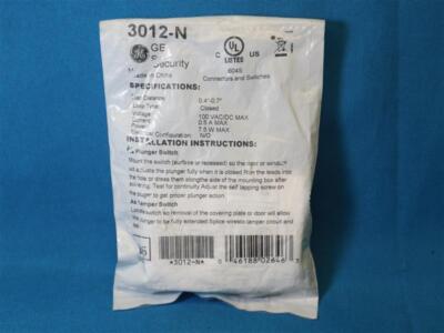GE 3012-N 3012N 3012 Recessed Clip Mount Plunger Door Switch NEW NNB | eBay