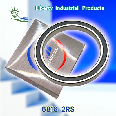 6816-2RS WJB Bearing 80mm x 100mm x 10mm Sealed 80x100 mm By Premium ...