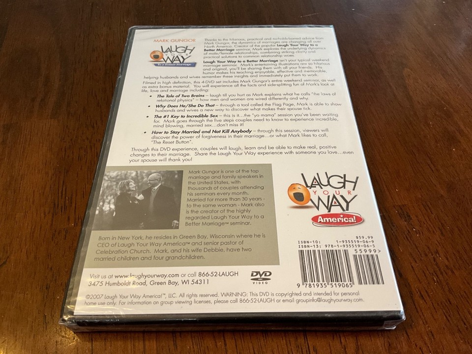 Mark Gungor Laugh Your Way To A Better Marriage 4 DVD Set OOP - New ...