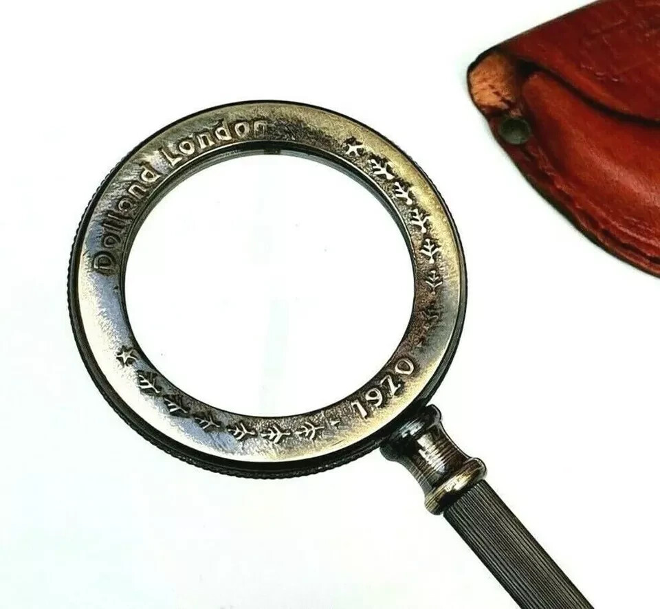 Antique Magnifying Glass Solid Brass Vintage Magnifier Maritime ...
