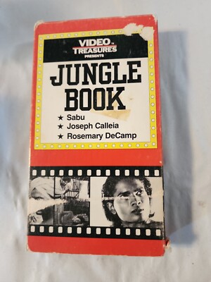 RARE Vintage Video Treasures The Jungle Book 1942 VHS Sabu Joseph ...