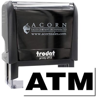 Large Self-Inking Atm Stamp Size 7/8" Tall x 2-1/4" Wide | eBay