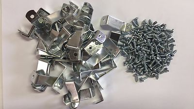 100 x 1-1/4" Picture Frame Offset Clips With Screws for Canvas, Mirrors ...