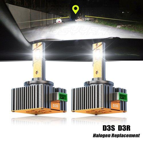 2x New 6000K D3S Bulb LED Headlight 70W 6000K Kit For 2015-2019 GMC ...