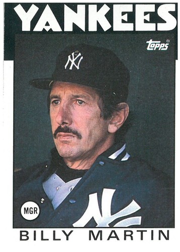 1986 Topps BILLY MARTIN #651 New York Yankees Baseball Card | eBay