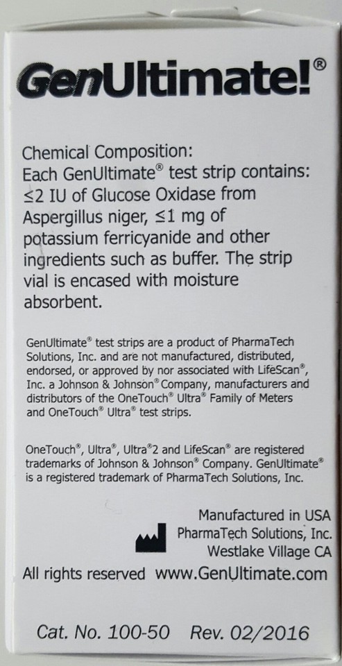 GenUltimate! Test Strips for OneTouch Ultra, Ultra2-4 Pack 200 Test ...