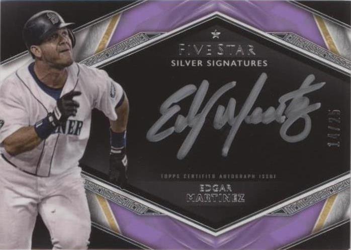 2019 Topps Five Star - Silver Signatures Edgar Martinez #SS-EM Purple ...