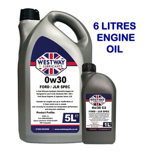 0W30 C2 Ford JLR 6 Litres Synthetic Engine Oil WSS-M2C950-A STJLR.03. ...