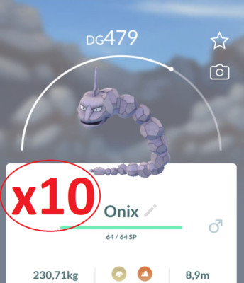 Pokemon Onix x10 GO - Fast Delivery - Chance of Lucky !! | eBay