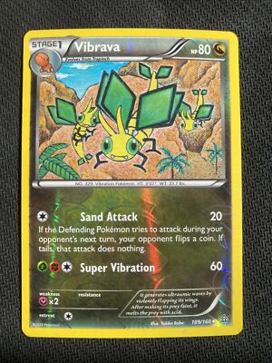 Vibrava #109/160 XY Primal Clash Pokemon Reverse Holo Uncommon Card | eBay