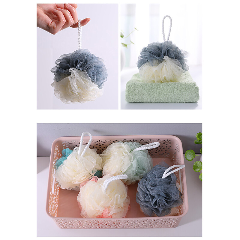 Soft Shower Mesh Foaming Sponge Body Scrub Exfoliating Back Brush Skin ...