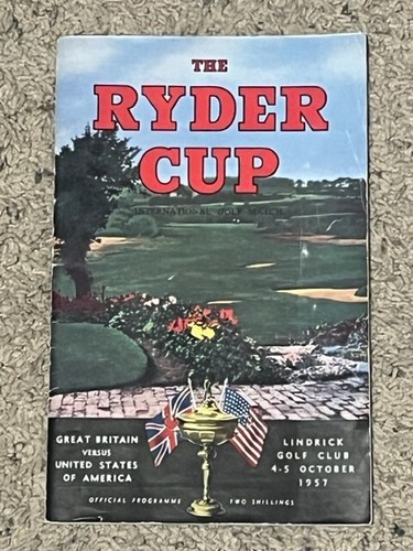 1957 Ryder Cup Program - Includes order of play and some handwritten ...