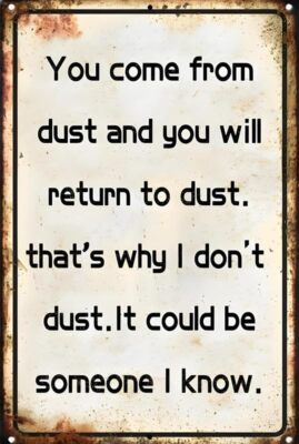 You Come From Dust Aluminum Weatherproof Funny Sign p1333 | eBay