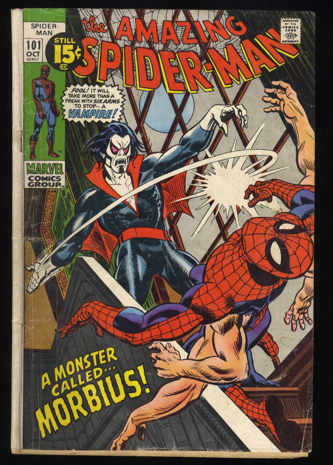 Amazing Spider-Man #101 GD+ 2.5 1st Full Appearance of Morbius! Marvel ...