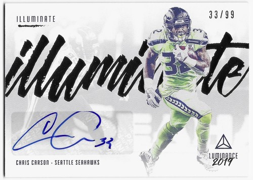 2019 Panini Luminance - Illuminate Auto /99 Chris Carson Seattle ...