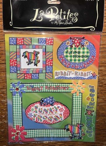 La Petites Funky Frogs! Ribbit Amphibian ANIMALS Paper Studio Scrapbook ...