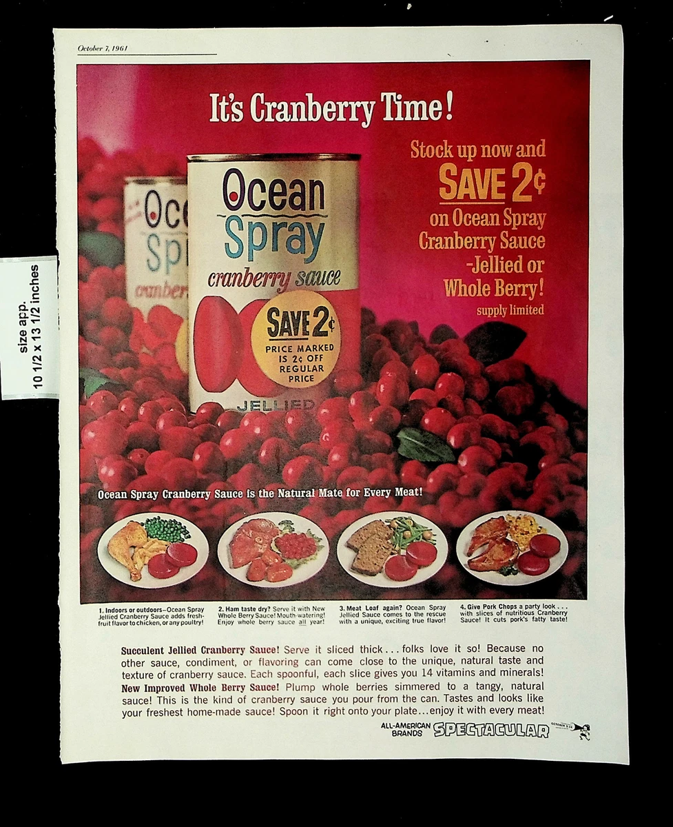 Ocean Spray Cranberry Sauce Label