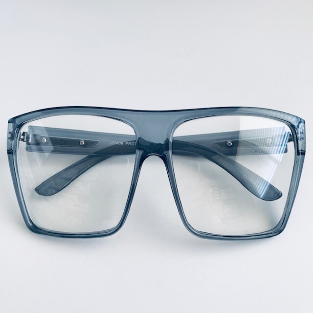 RARE Oversized XXL Super Large "BIG DROP" Aviator Rectangular Fashion ...