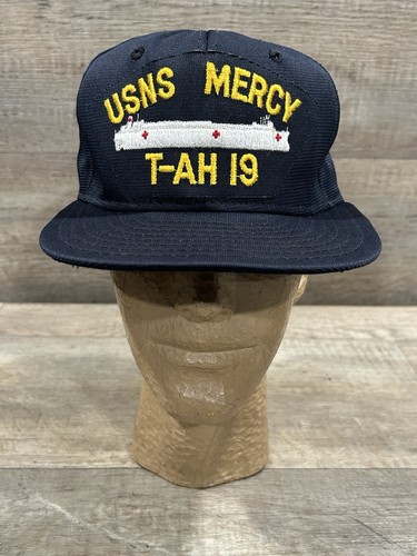Vintage 80s USNS MERCY Snapback Cap NOS AJD Hat Co | eBay