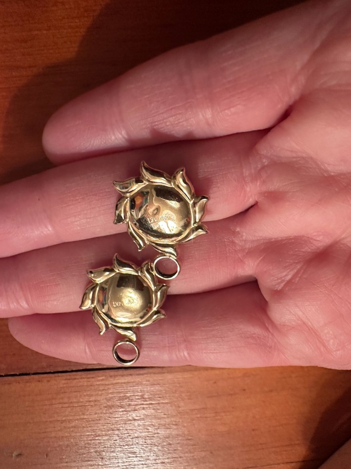 VTG 90s Peter Brams Design PBD 14K Yellow Gold Sun Face Hoop Earring ...