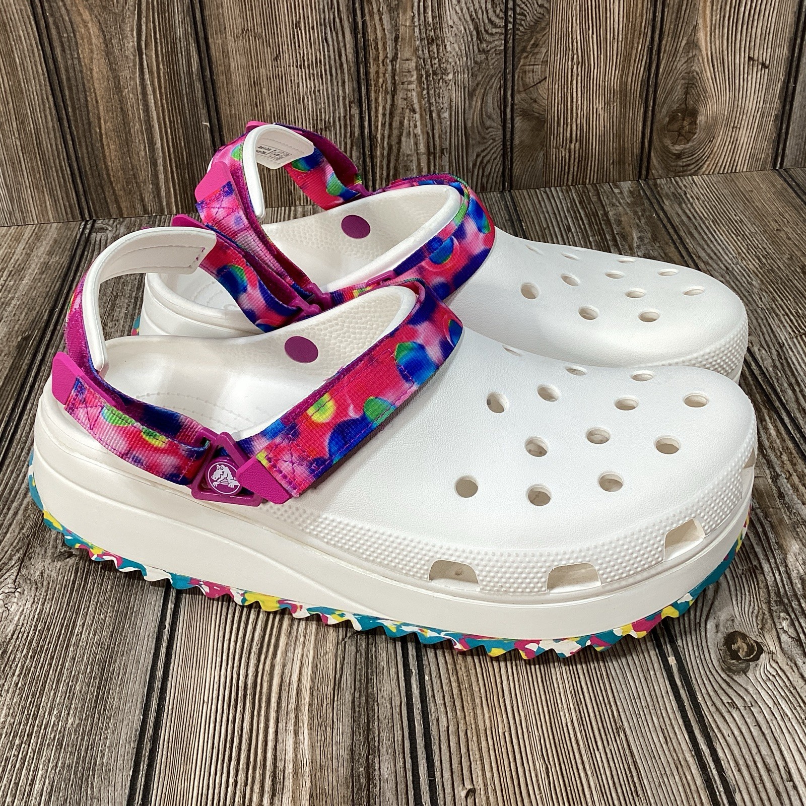 Crocs Mens Classic Hiker Solarized Platform Clog Whit… - Gem