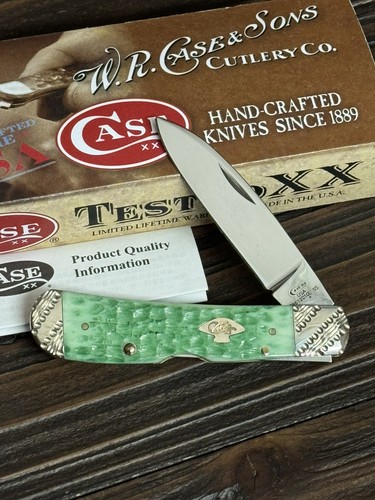 🔥 2019 Case XX TB612010L EMERAL GREEN BONE WORKED BOLSTER TRIBAL LOCK ...