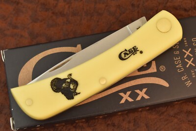 CASE XX USA SMOOTH YELLOW DELRIN SODBUSTER JR KNIFE 2024 3137 SS TURKEY ...
