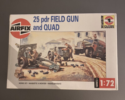 Airfix 1:72 Scale 25pdr Field Gun and Quad 01305 Model Kit NIB | eBay