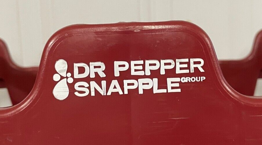 Vintage Red Dr Pepper Snapple Plastic Caddy Crate HUS Display Sodas ...