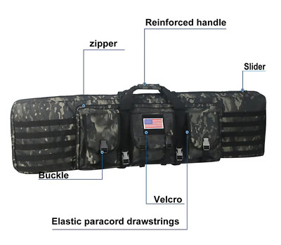 Tactical Double Rifle Case Military Molle Gun Rifle Bag Hunting Gun ...