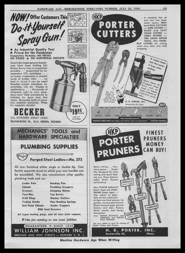1954 H K Porter Somerville Massachusetts Duracut Durashear Farm Pruners ...