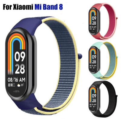 Nylon Wristband Watch Band Strap Loop Breathable For Xiaomi Mi Band 8/8 ...