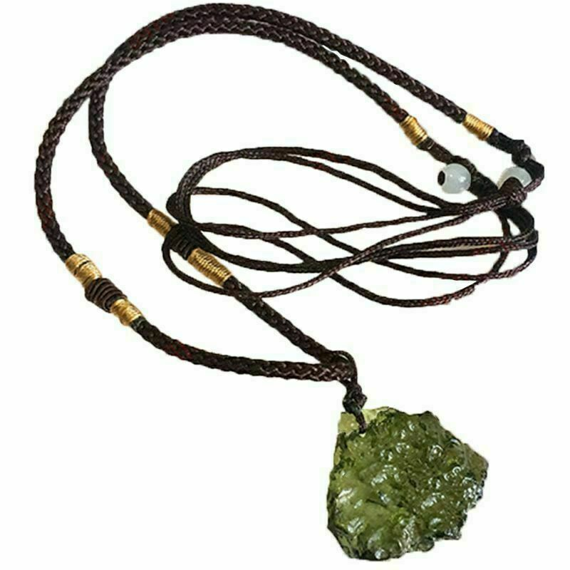 Natural Green Gem Moldavite Meteorite Impact Pendant Necklace Chakra ...