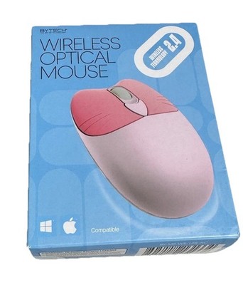 BYTECH Wireless Optical Mouse 2.4 Pink - For Windows & Apple | eBay