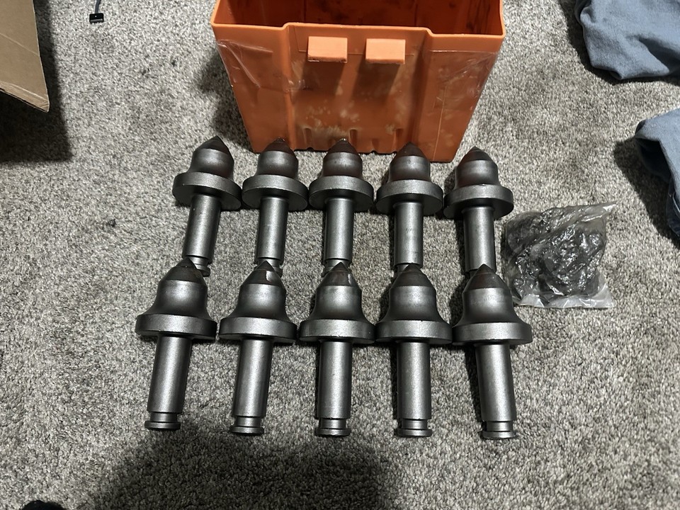 Lot of 10 Qty Erkat 650 - 2000 Drum Cutter Bits / Picks for Excavators ...