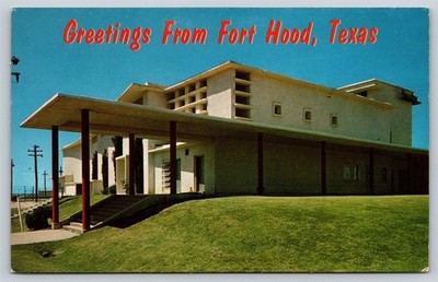 Greetings From Fort Hood Texas Main Theatre TX Unposted Postcard | eBay