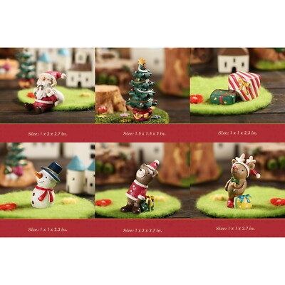 Desk Table Home Office Fireplace Decor Mini Figure Santa Christmas ...