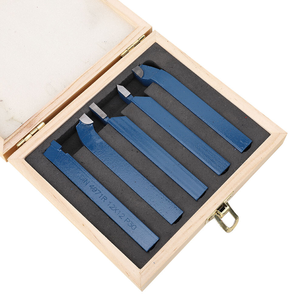 5pcs 16x16mm Lathe Tool Carbide Tipped Weld Turning Tool Set Machine ...
