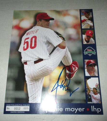 2008 Signed Jamie Moyer Philadelphia Phillies Limited Edition Photo ...