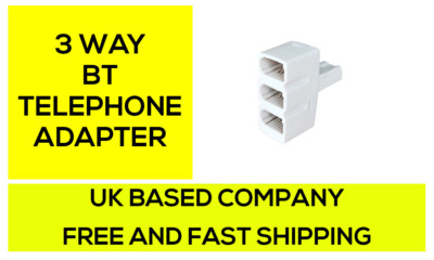 BT (RJ45) triple telephone Phone socket 3 way Adapter Splitter **BEST ...