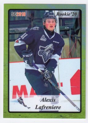 2017/18 ALEXIS LAFRENIERE SC CARDS SC2018 ROOKIE GREEN PARALLEL #4/5 ...