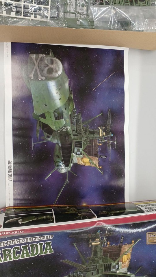 Hasegawa Space Pirate Battle Ship Arcadia Model Kit - Open Box ...