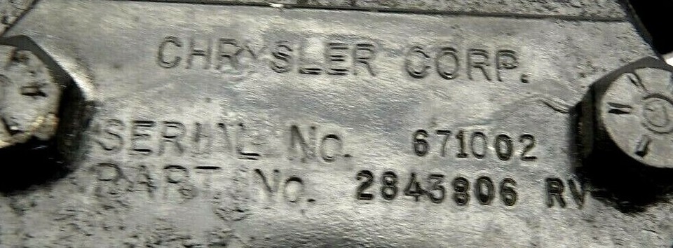 Vintage Mopar 1966-69 Chrysler RV2 A/C Compressor 2843806 | eBay