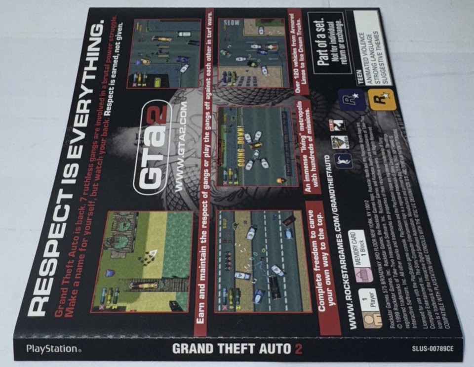 Grand Theft Auto GTA 2 Collectors' Edition Sony PlayStation 1 PS1 Case ...