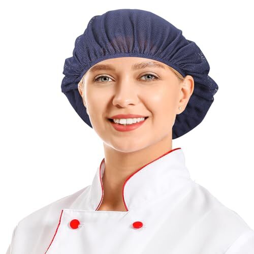 6Pack Chef Hat Kitchen Cooking Chef Cap Food Service Hair Nets One Size ...