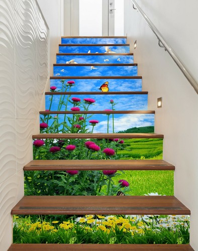 3D Spring Flower 561NA Stair Risers Decoration Photo Mural Decal ...